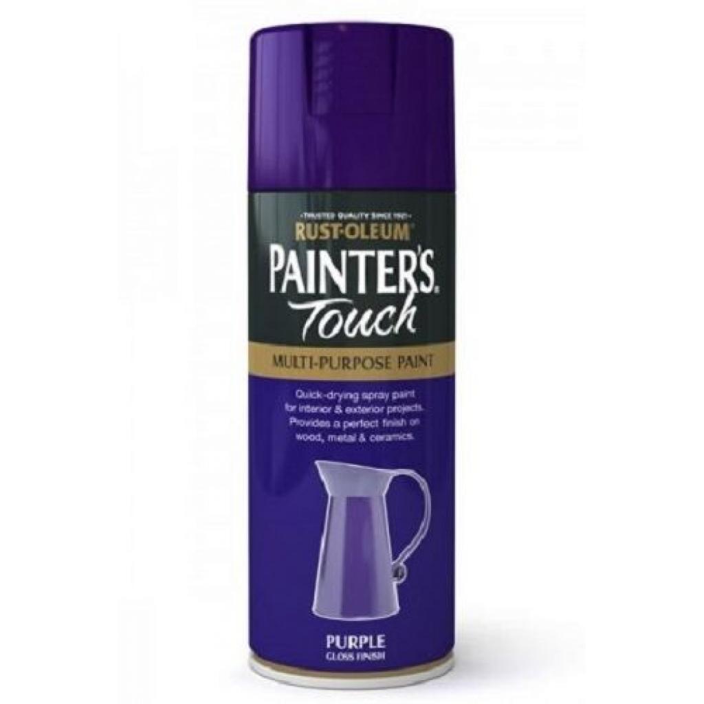 Purple Gloss Fast Dry Spray Paint Aerosol 400ml Multi-Purpose RUST-OLEUM