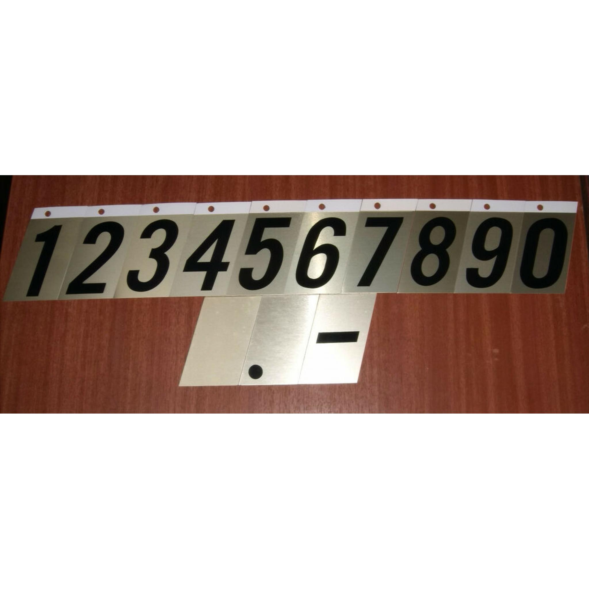Stick on 3.5" Metal Self Adhesive Numbers House Door Sign Dustbin Gold