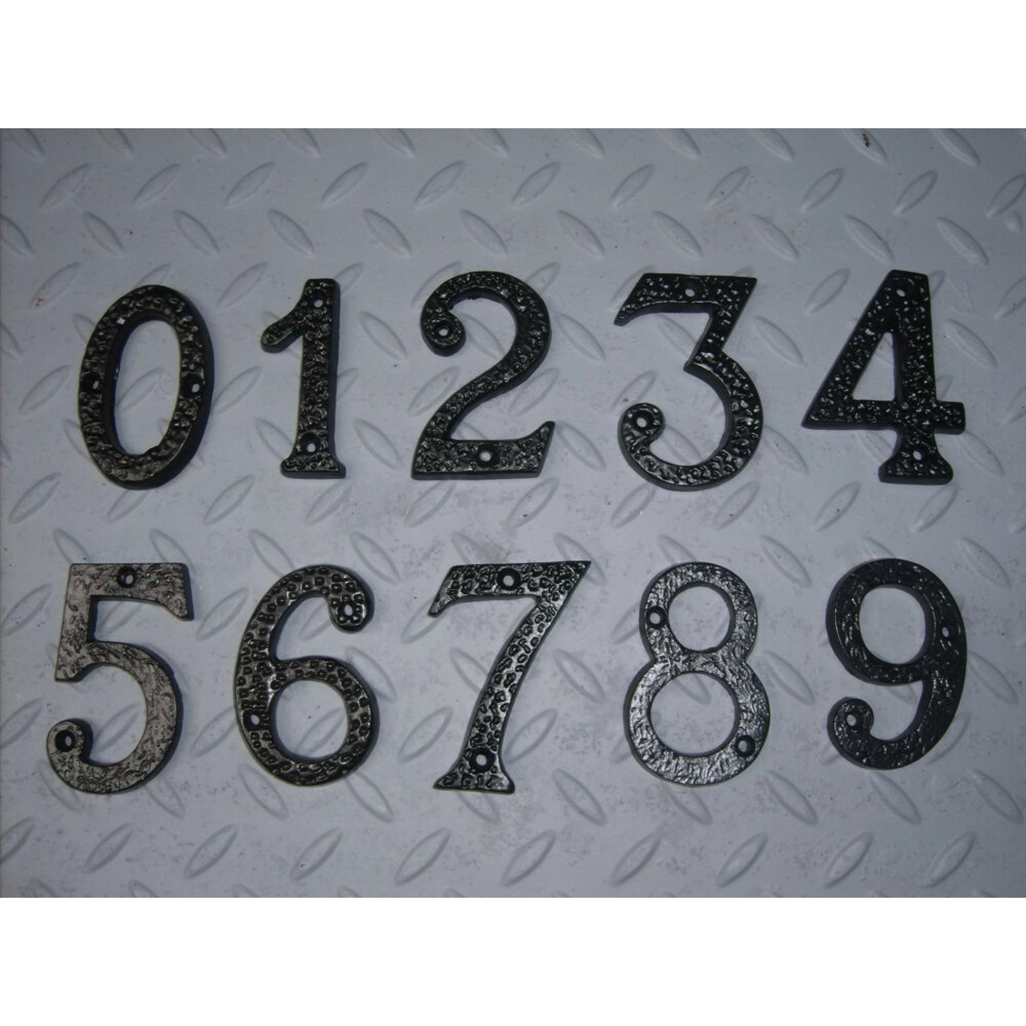 NEW 3 Inch Metal Black Wrought Iron Numbers House Door Sign 1 2 3 4 5