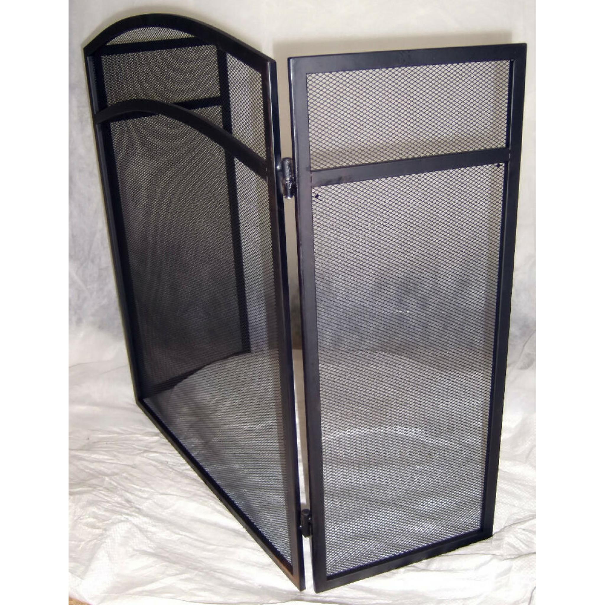 Deville Classic Heavy 3 Fold Fire Screen Spark Guard 24"hx38"w Coal Log ...