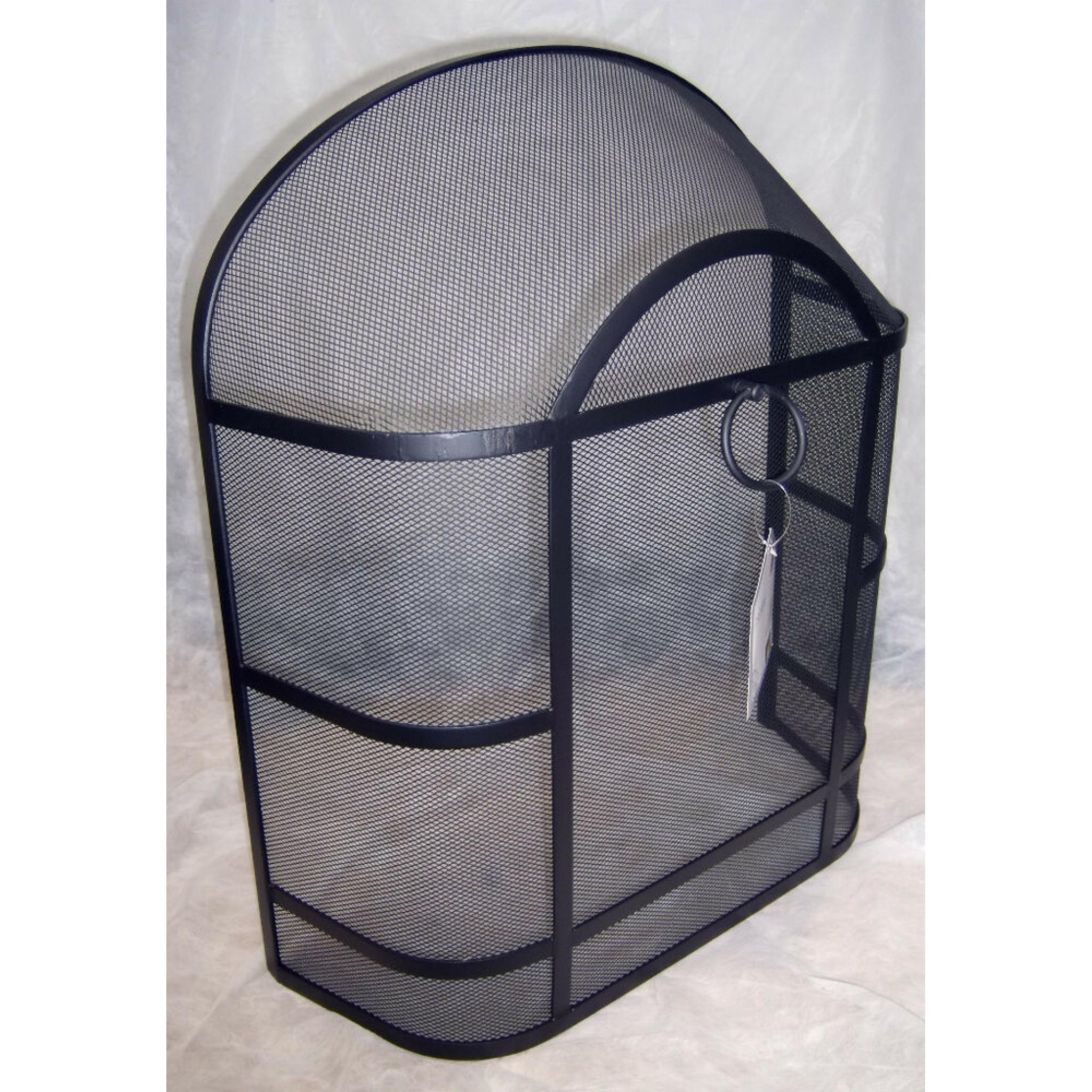 Deville Heavy Duty Round Top Fire Screen Spark Guard 24"x21" with carry ...
