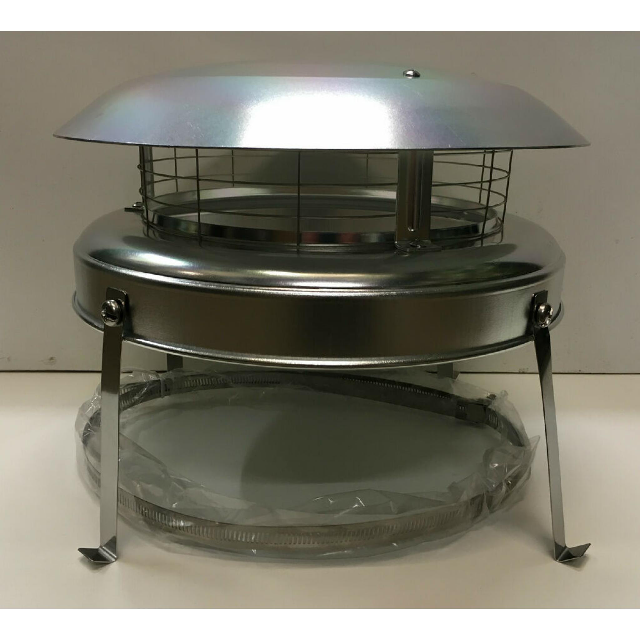 Aluminium Bolt or Strap Chimney Flue Top Cowl Stop Smoke Rain Draught ...